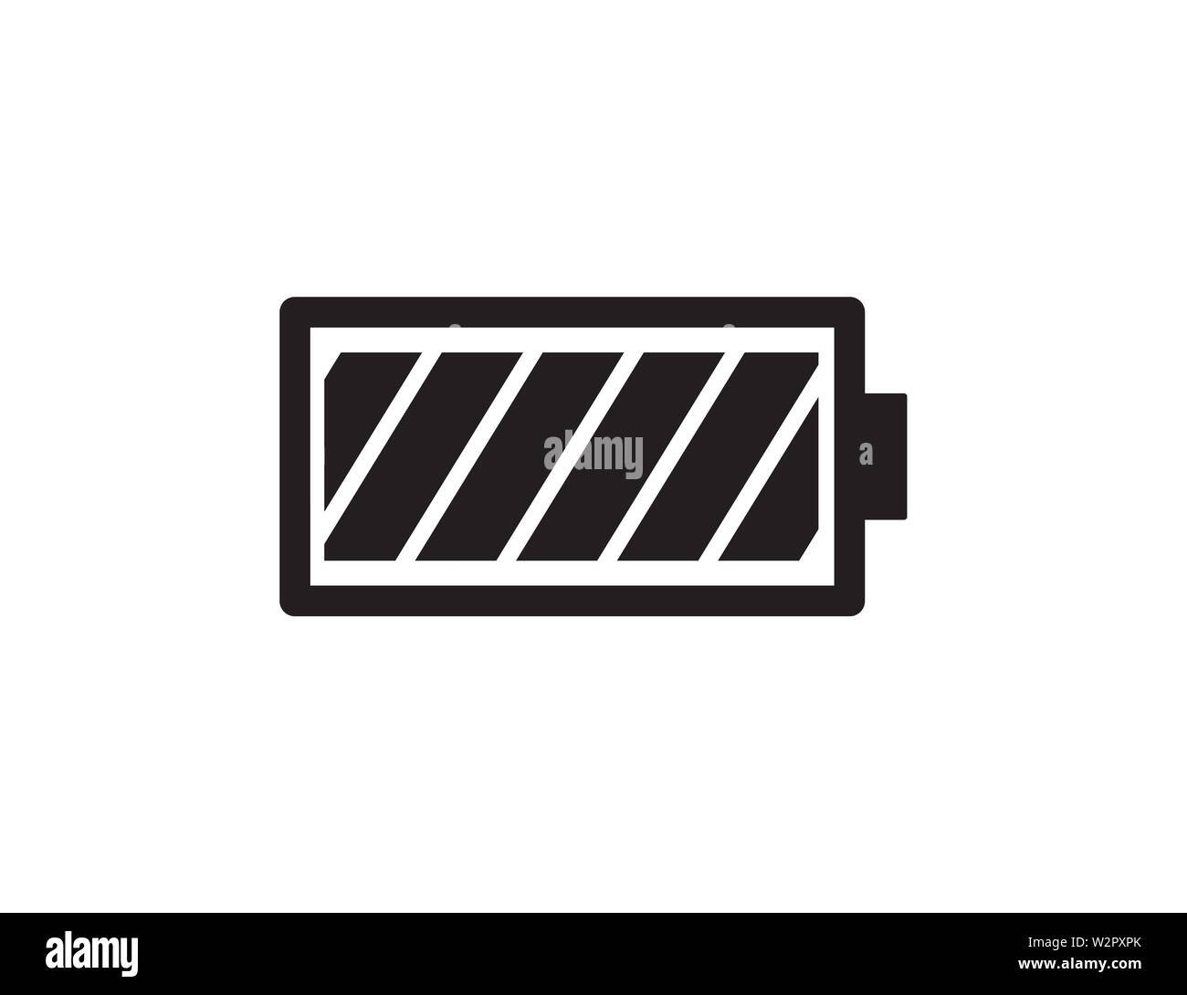 Battery Icon In Flat Style Vector Icon For Apps, UI, Websites. Black ...