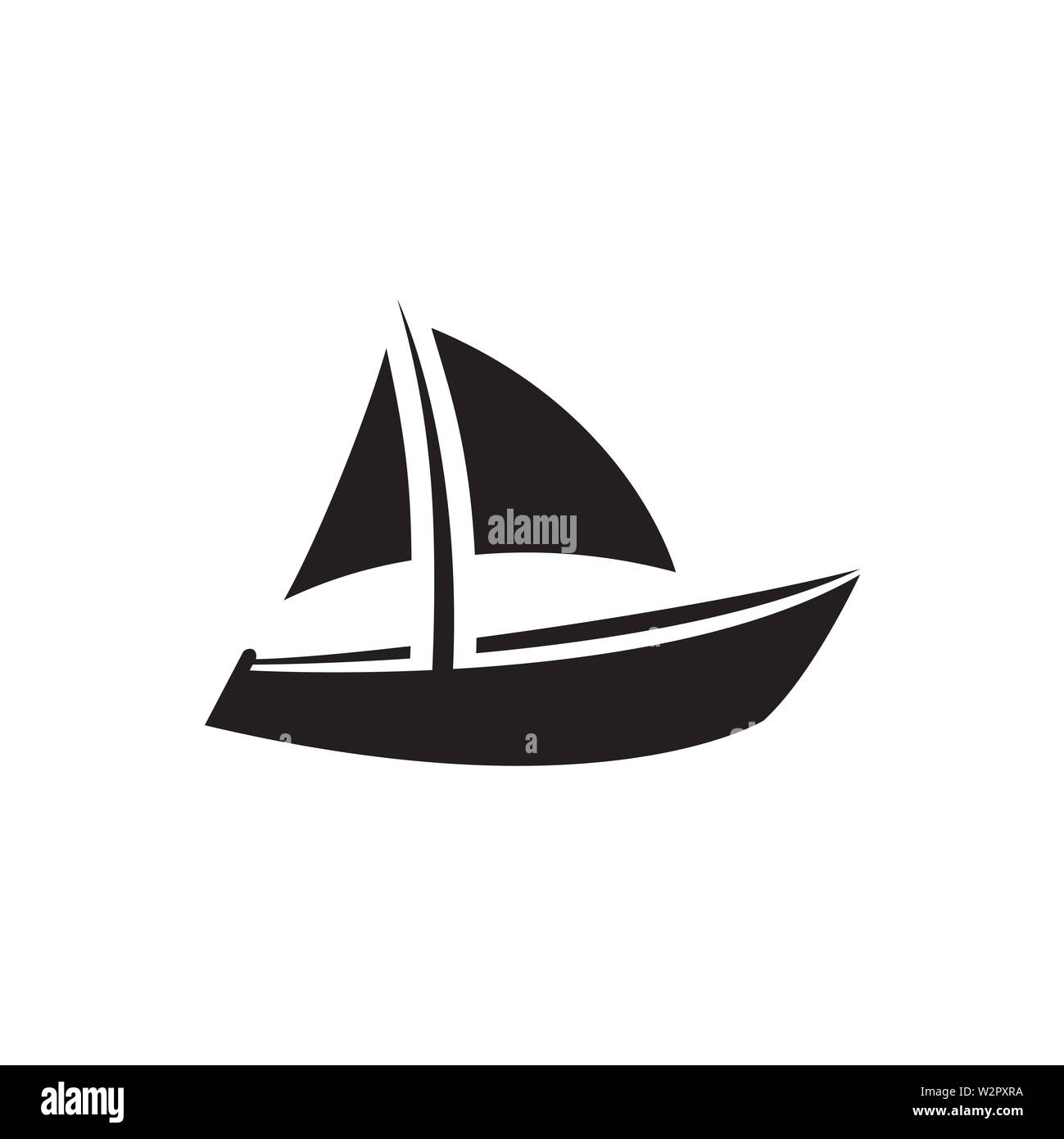 Boat Icon In Flat Style Vector For Apps, UI, Websites. Black Icon ...