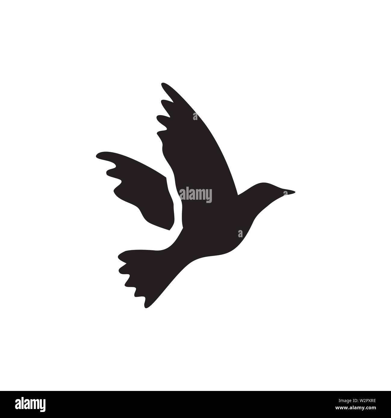 Bird Icon In Flat Style Vector For Apps, UI, Websites. Black Icon ...