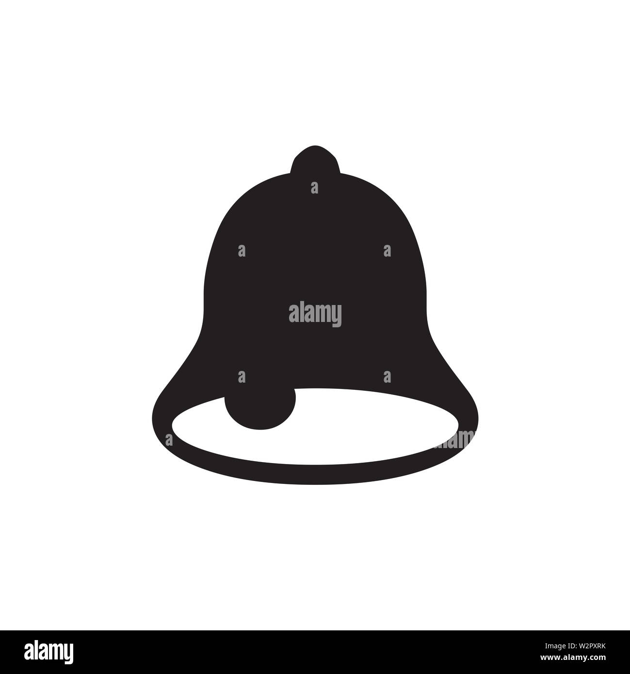 Bell Icon In Flat Style Vector For Apps, UI, Websites. Black Icon ...