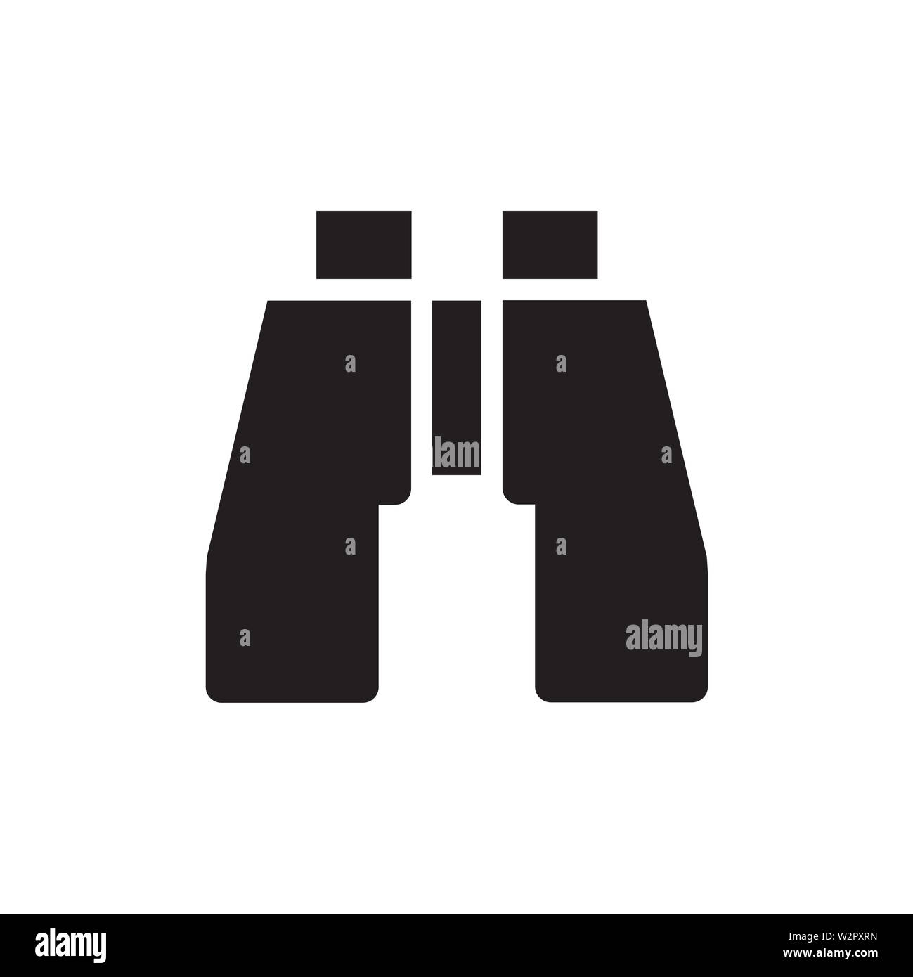 Binocular Icon In Flat Style Vector For Apps, UI, Websites. Black Icon ...