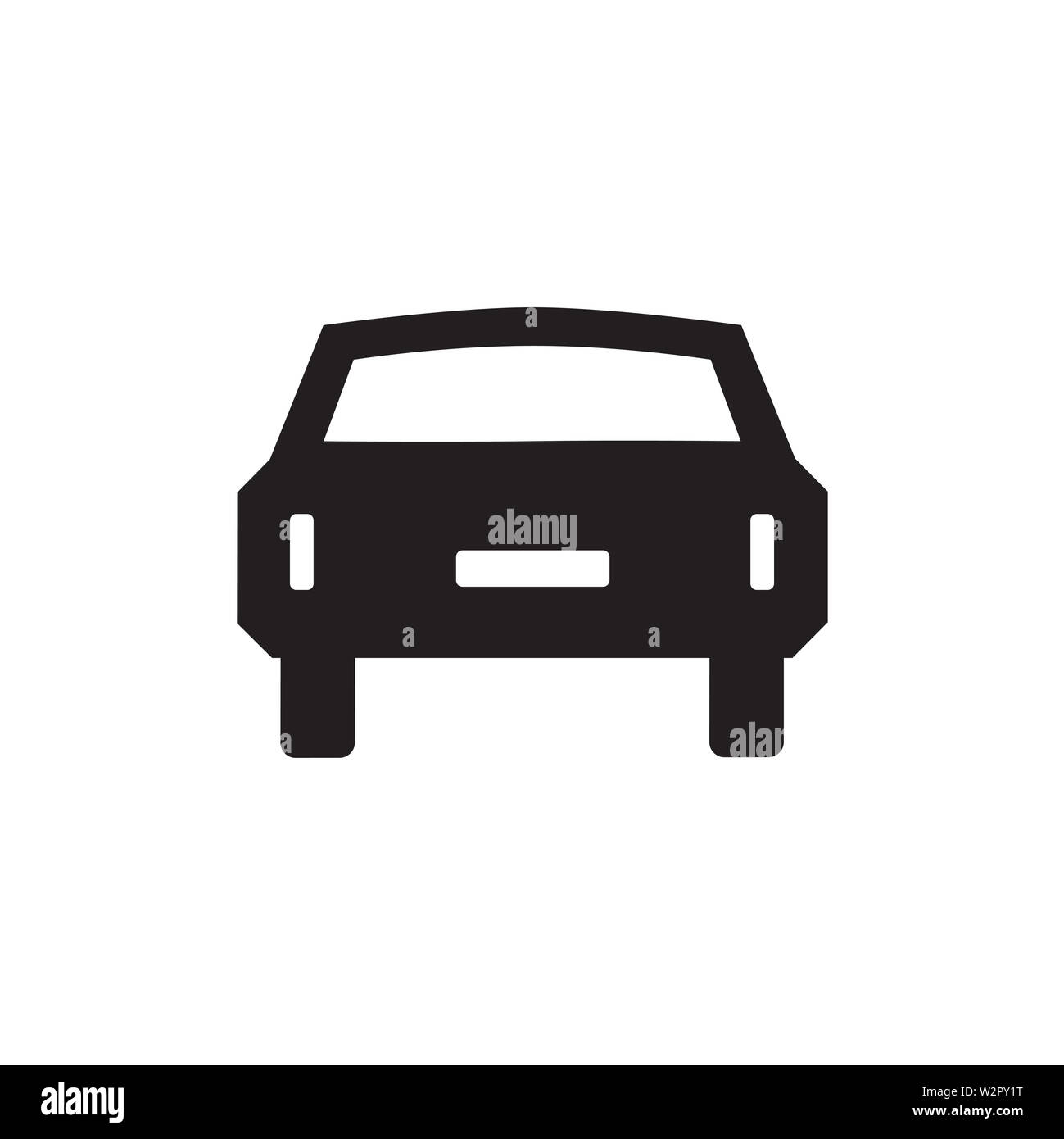 Car Icon In Flat Style Vector For Apps, UI, Websites. Black Icon Vector ...