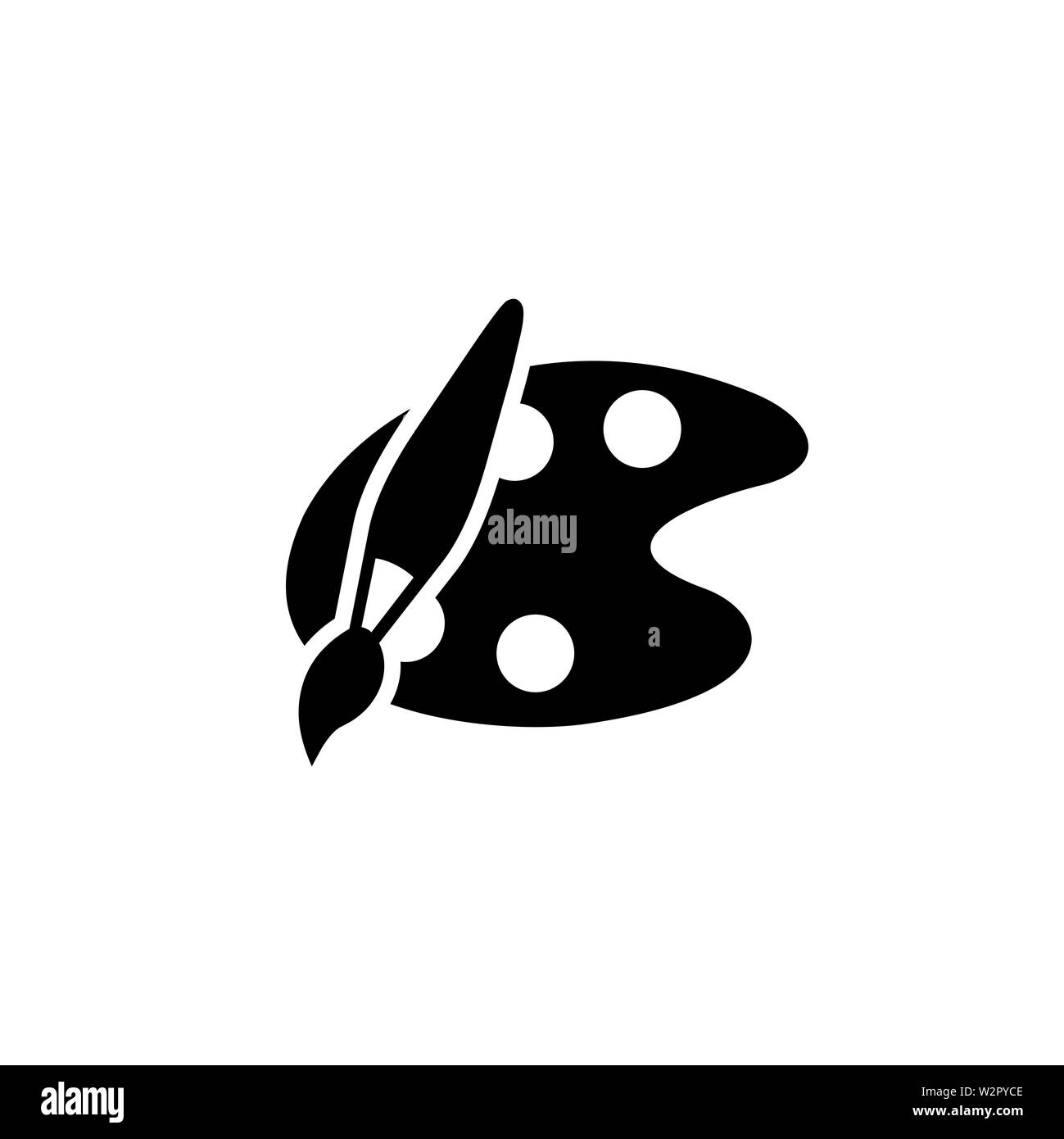 Painting Color Palette Icon In Flat Style Vector For Apps, UI, Websites ...