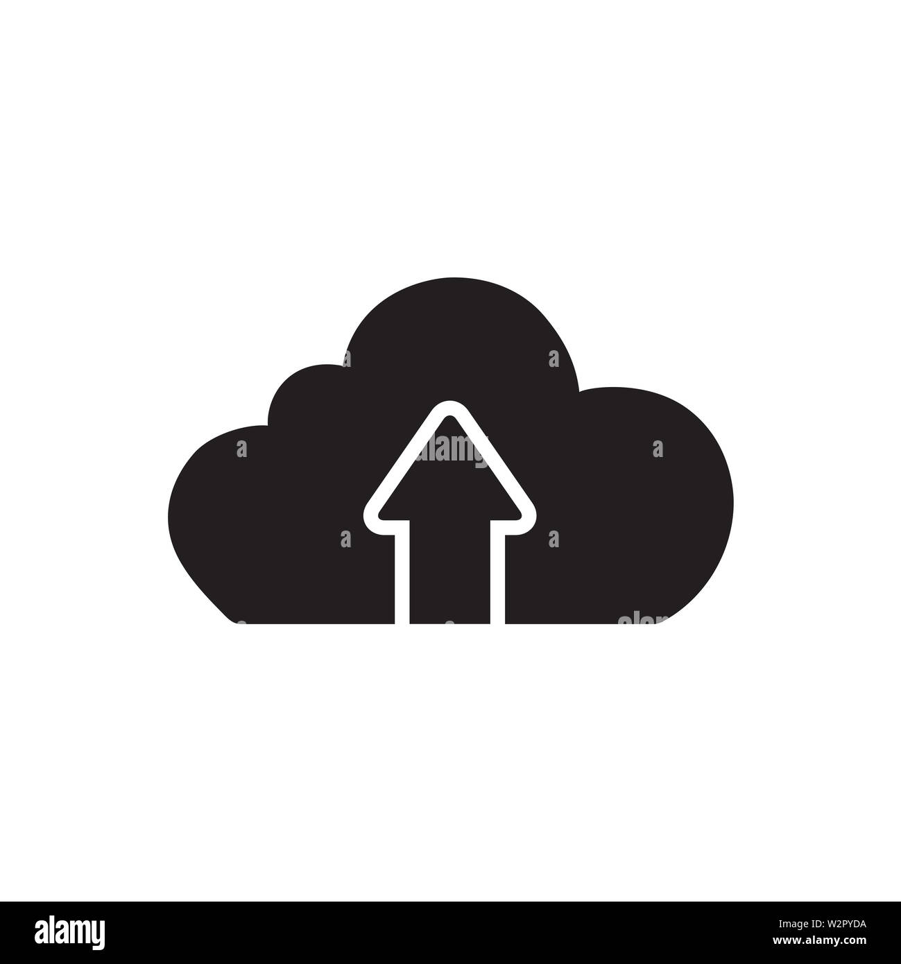 Cloud Upload Icon In Flat Style Vector Icon For Apps, UI, Websites ...