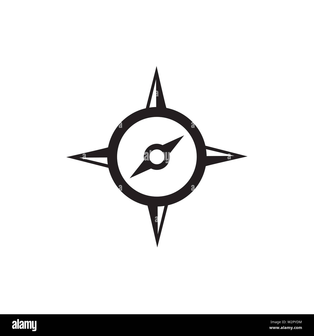 Compass Icon In Flat Style Vector Icon For Apps, UI, Websites. Black ...