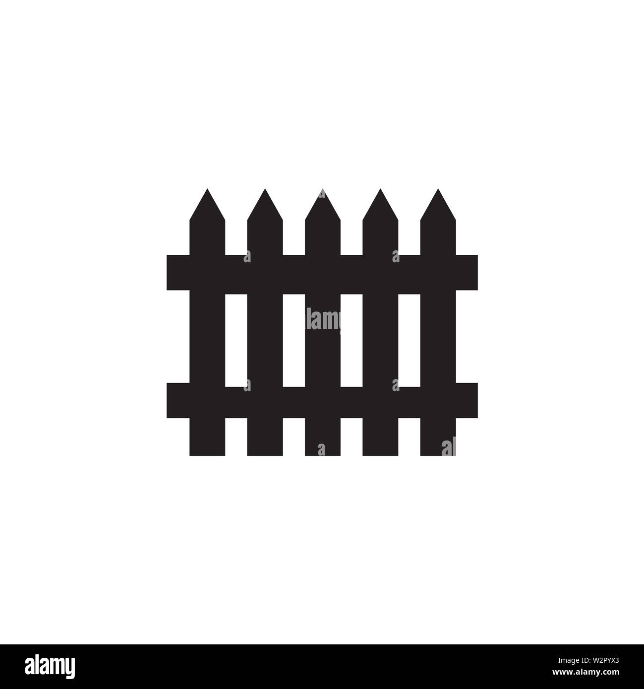 Fence Icon In Flat Style Vector For Apps, UI, Websites. Black Icon ...