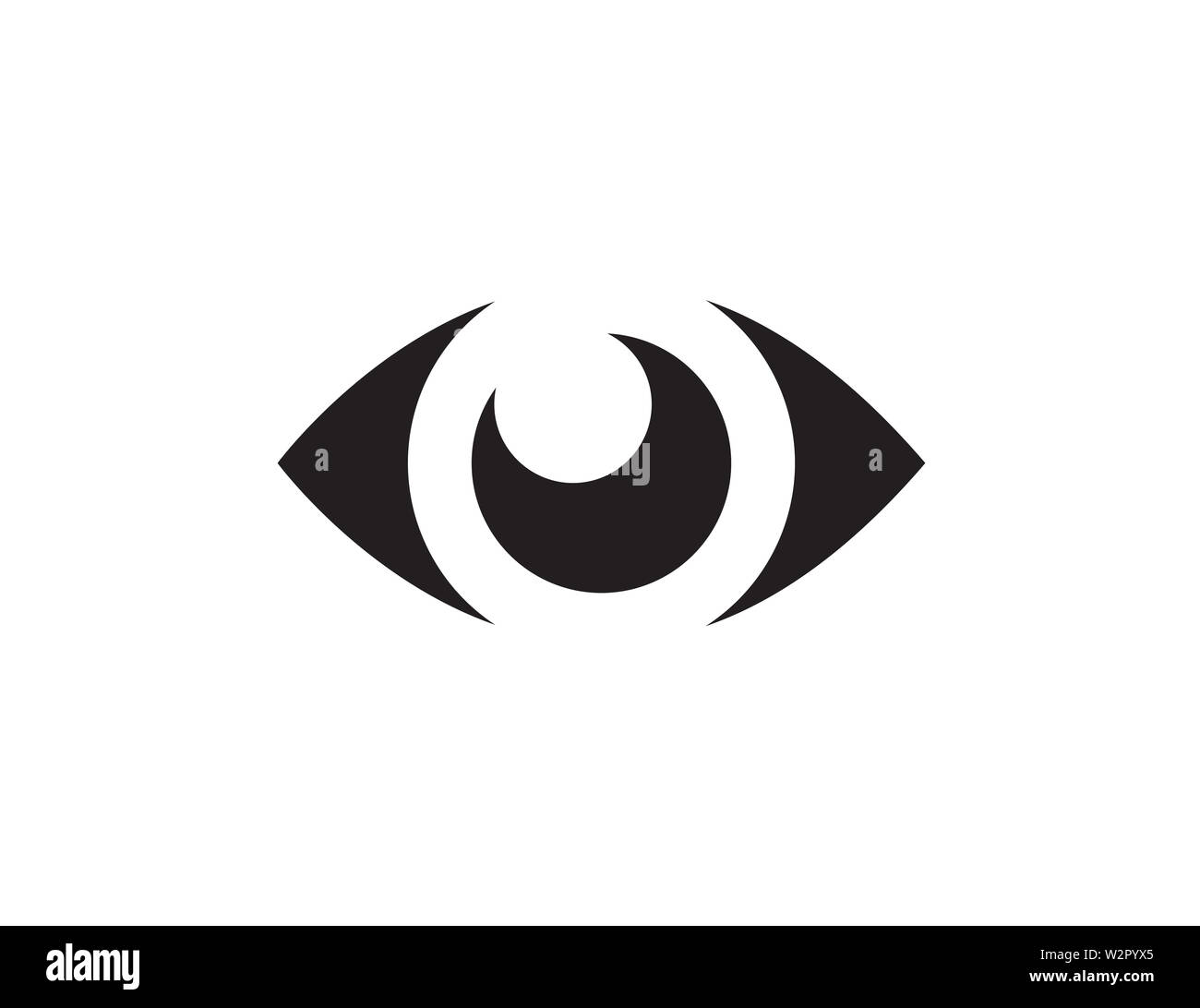 Eye Icon In Flat Style Vector For App, UI, Websites. Black Icon Vector ...