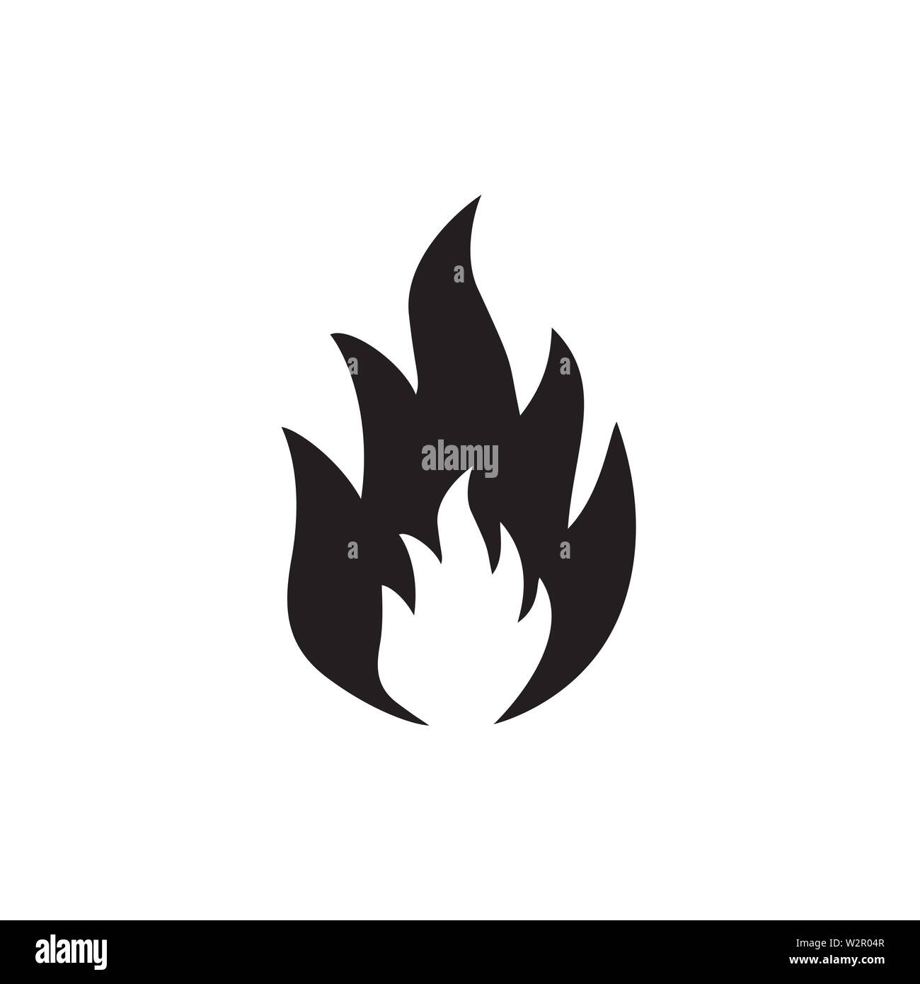 Fire Icon In Flat Style Vector For App, UI, Websites. Black Icon Vector ...