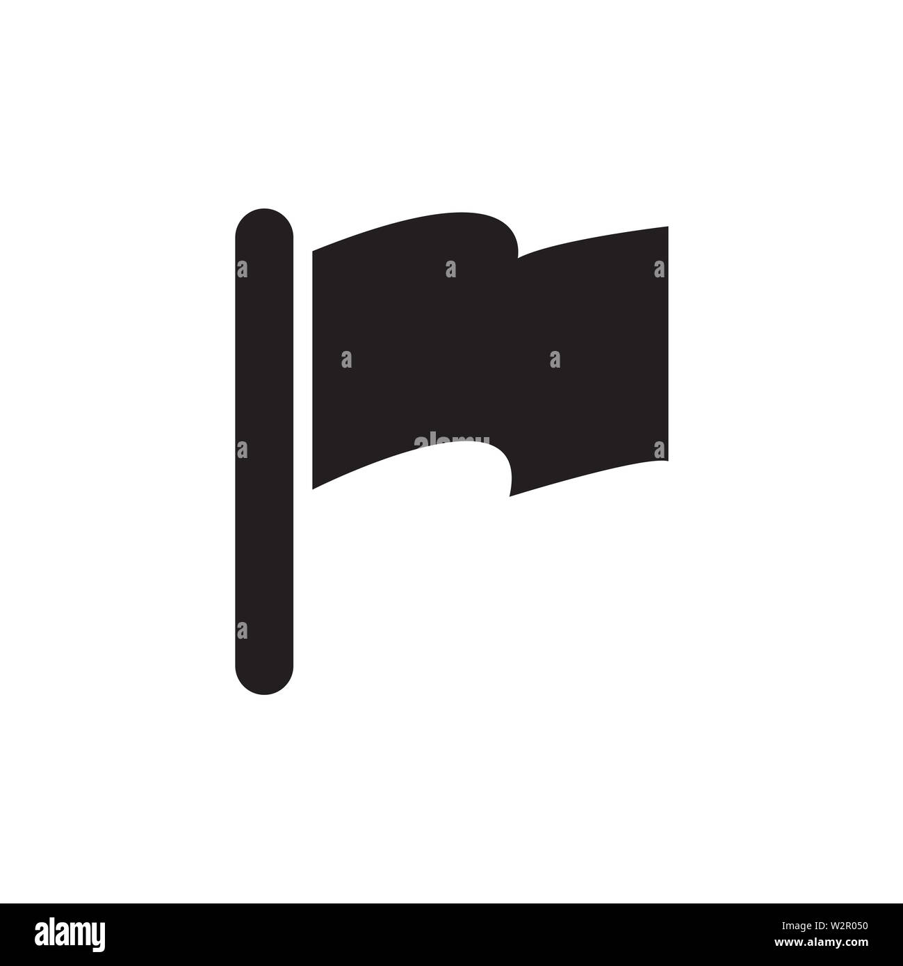 Flag Icon In Flat Style Vector For App, UI, Websites. Black Icon Vector ...