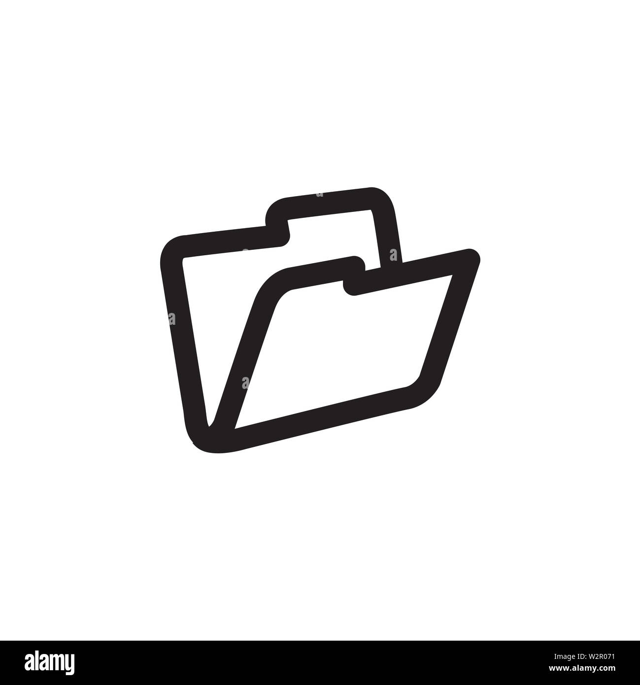 Folder Icon In Flat Style Vector For App, UI, Websites. Black Icon ...