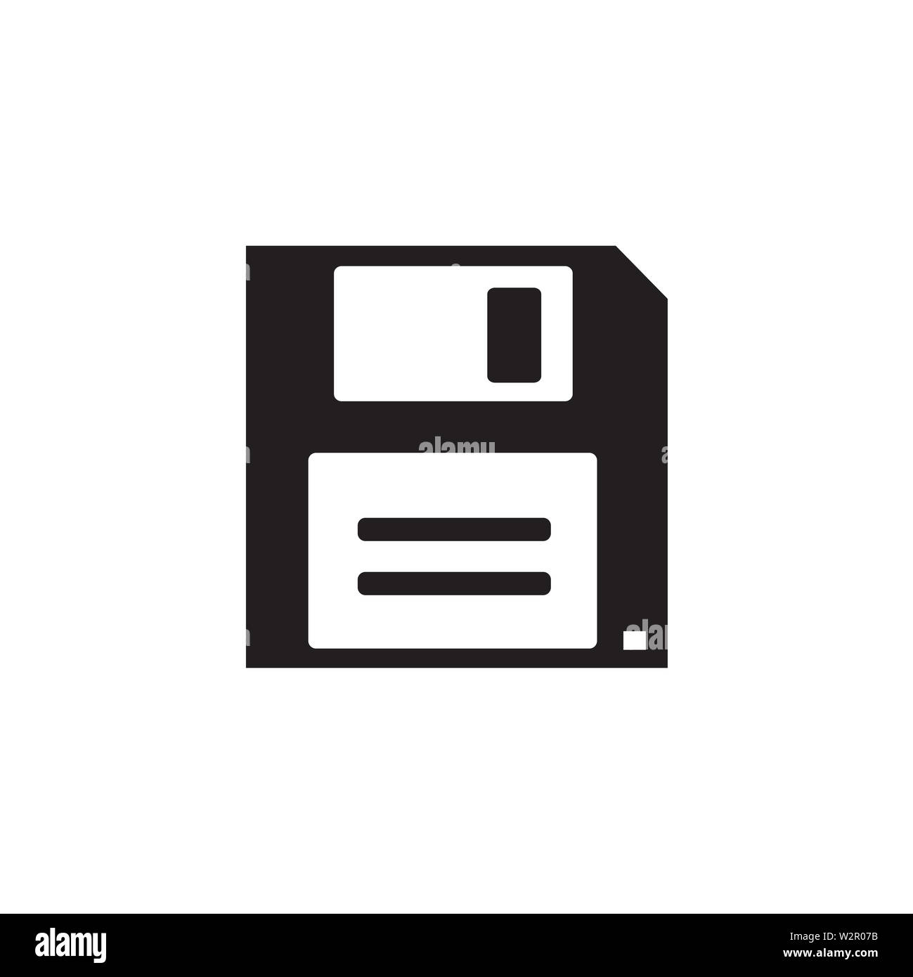 Floppy Disc Icon In Flat Style Vector For App, UI, Websites. Black Icon ...