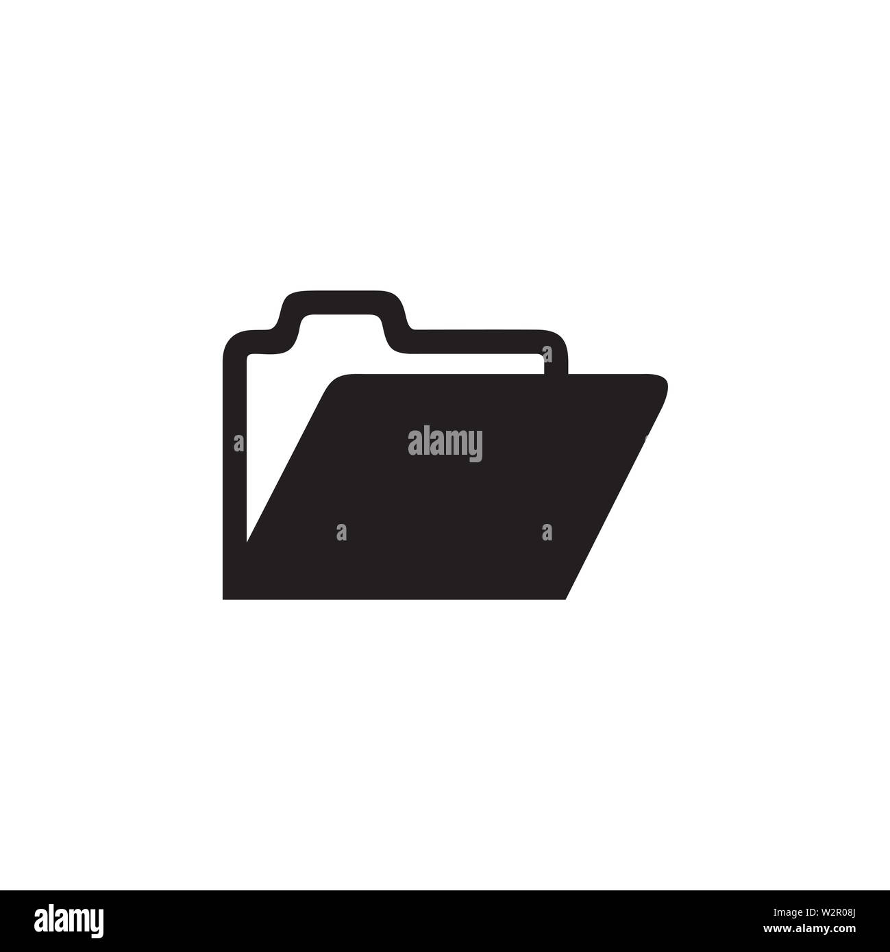 Folder Icon In Flat Style Vector For App, UI, Websites. Black Icon ...