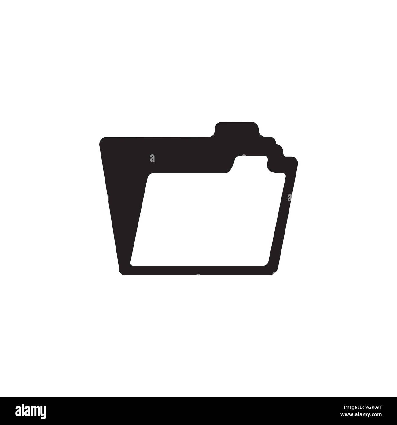 Folder Icon In Flat Style Vector For App, UI, Websites. Black Icon ...