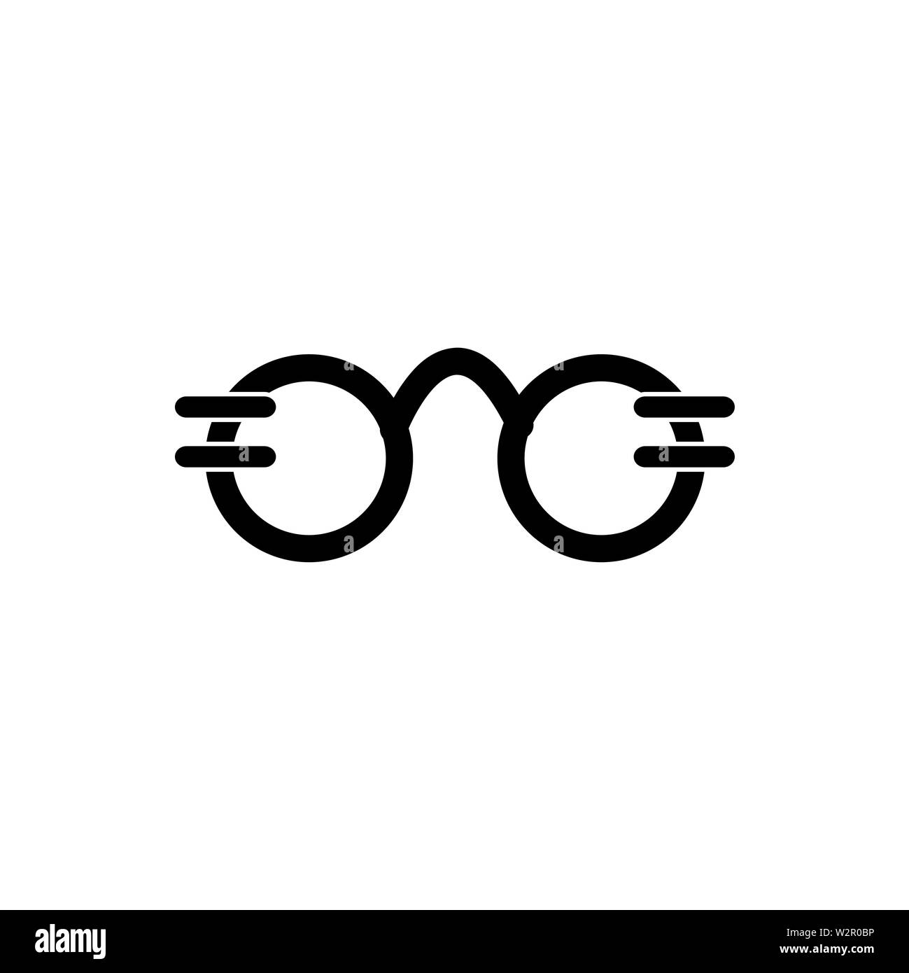 Glasses Icon In Flat Style Vector For App, UI, Websites. Black Icon ...