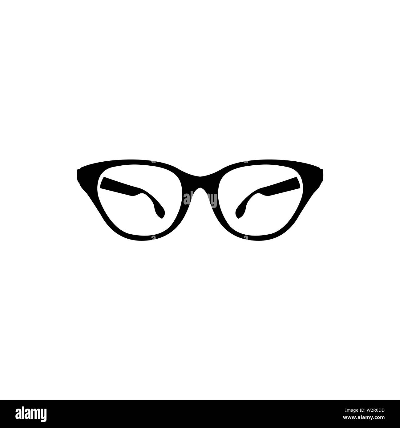Glasses Icon In Flat Style Vector For App, UI, Websites. Black Icon ...