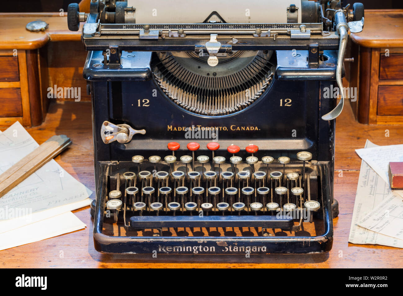 Antique Remington typewriter at the Britannia Ship Yard site in ...