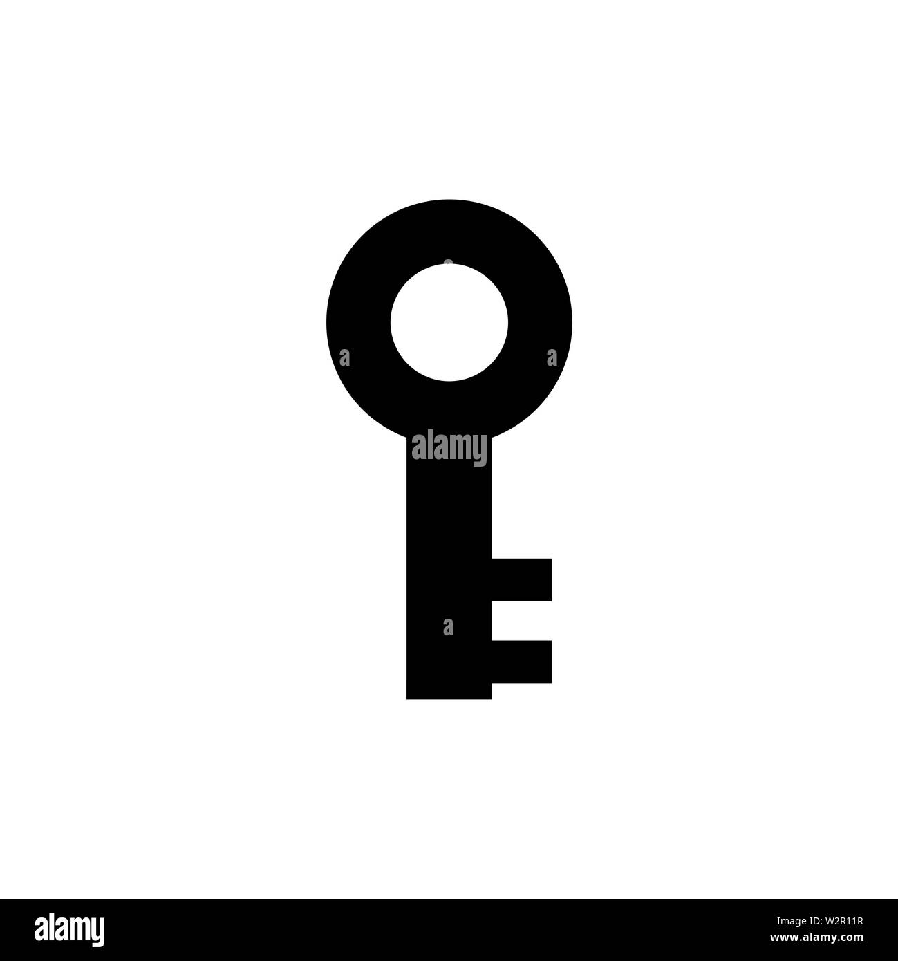 Key Icon In Flat Style Vector For App, UI, Websites. Black Icon Vector ...