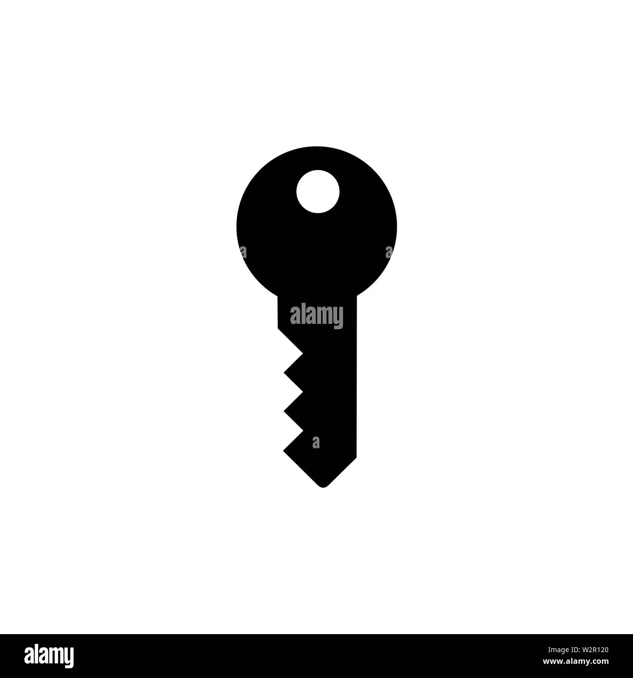 Key Icon In Flat Style Vector For App, UI, Websites. Black Icon Vector ...