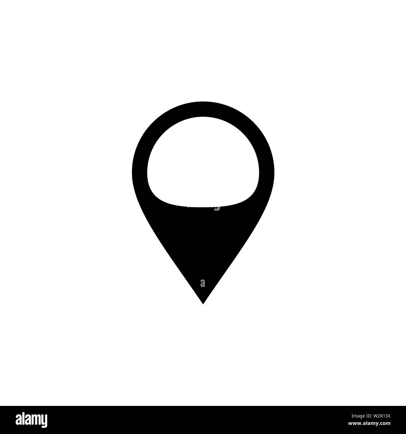 Locator Icon In Flat Style Vector For App, UI, Websites. Black Icon ...