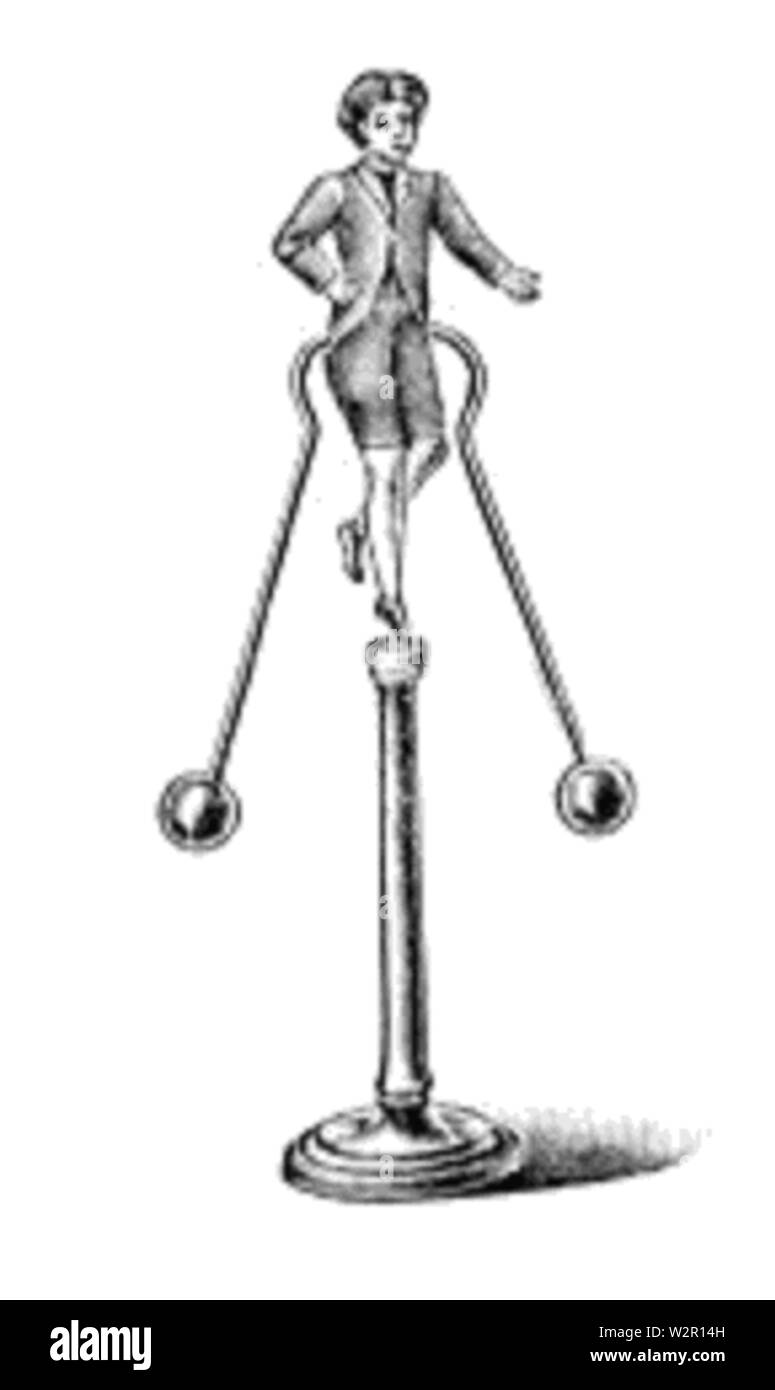 Balancing boy equilibrium toy Stock Photo - Alamy