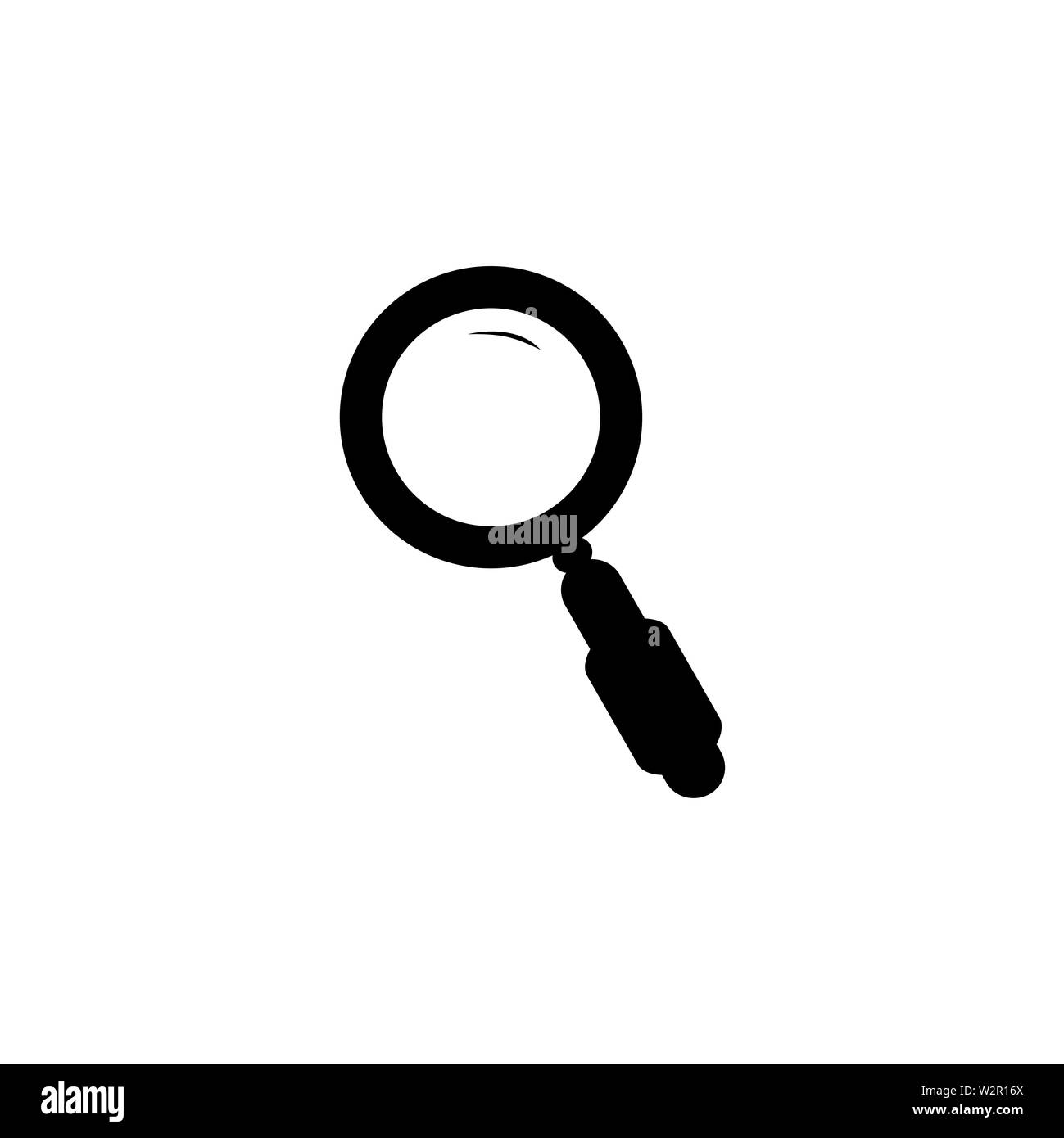 Magnifying Glass Icon In Flat Style Vector For App, UI, Websites. Black ...