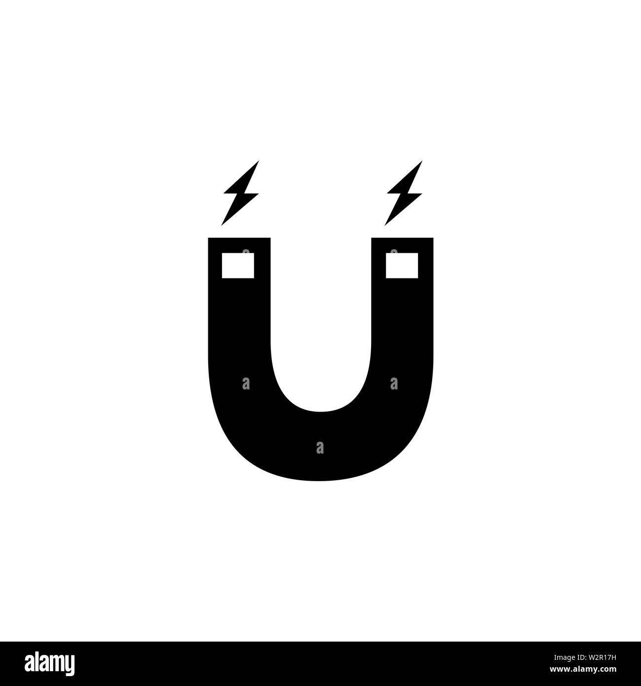 Magnet Icon In Flat Style Vector For App, UI, Websites. Black Icon ...