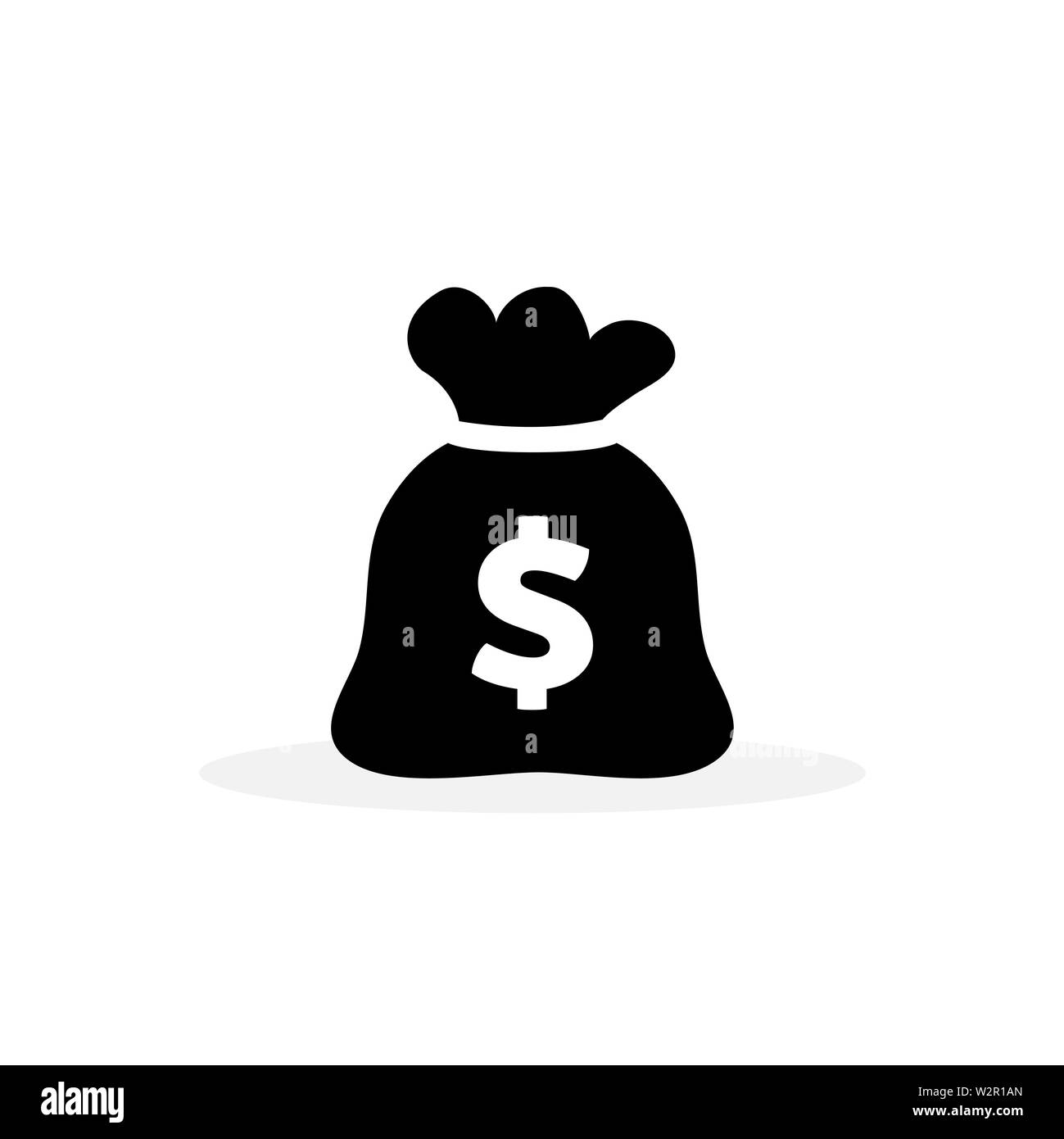 Money Sack Icon In Flat Style Vector For App, UI, Websites. Black ...