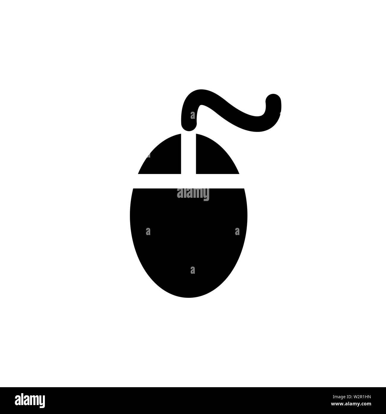 Mouse Icon In Flat Style Vector For App, UI, Websites. Black Icon ...