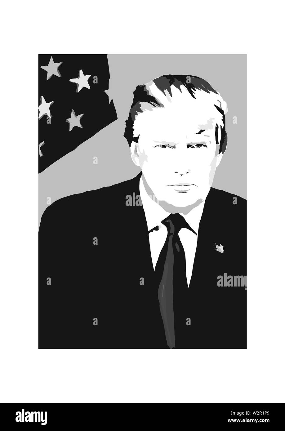 President trump Black and White Stock Photos & Images - Alamy