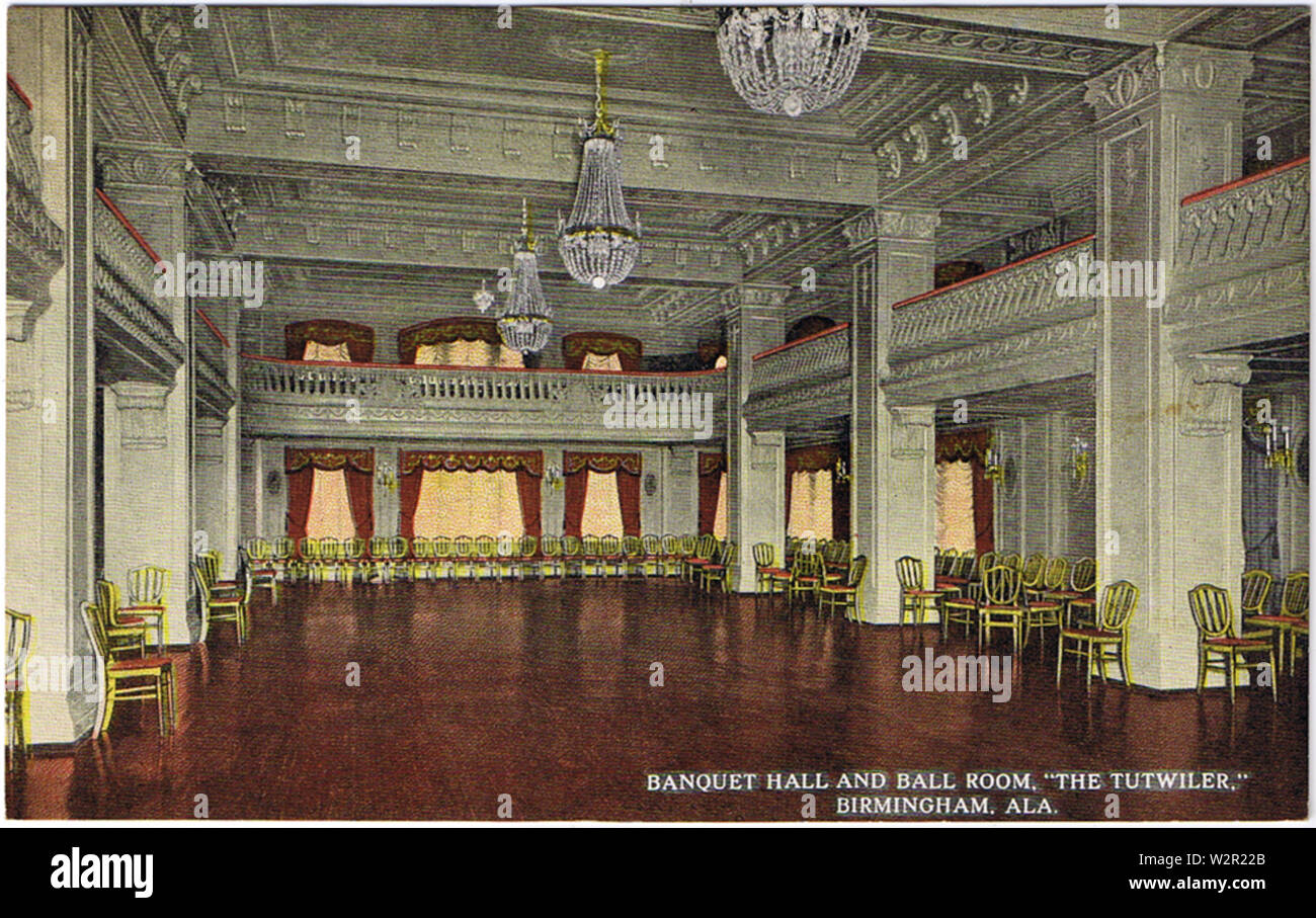 Banquet Hall and Ball Room, The Tutwiler, Birmingham, Alabama Stock ...