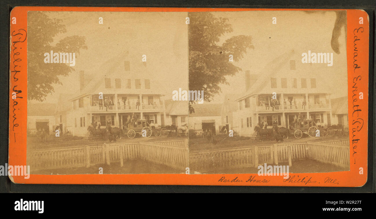 Barden House, Phillips, Maine, from Robert N Dennis collection of ...