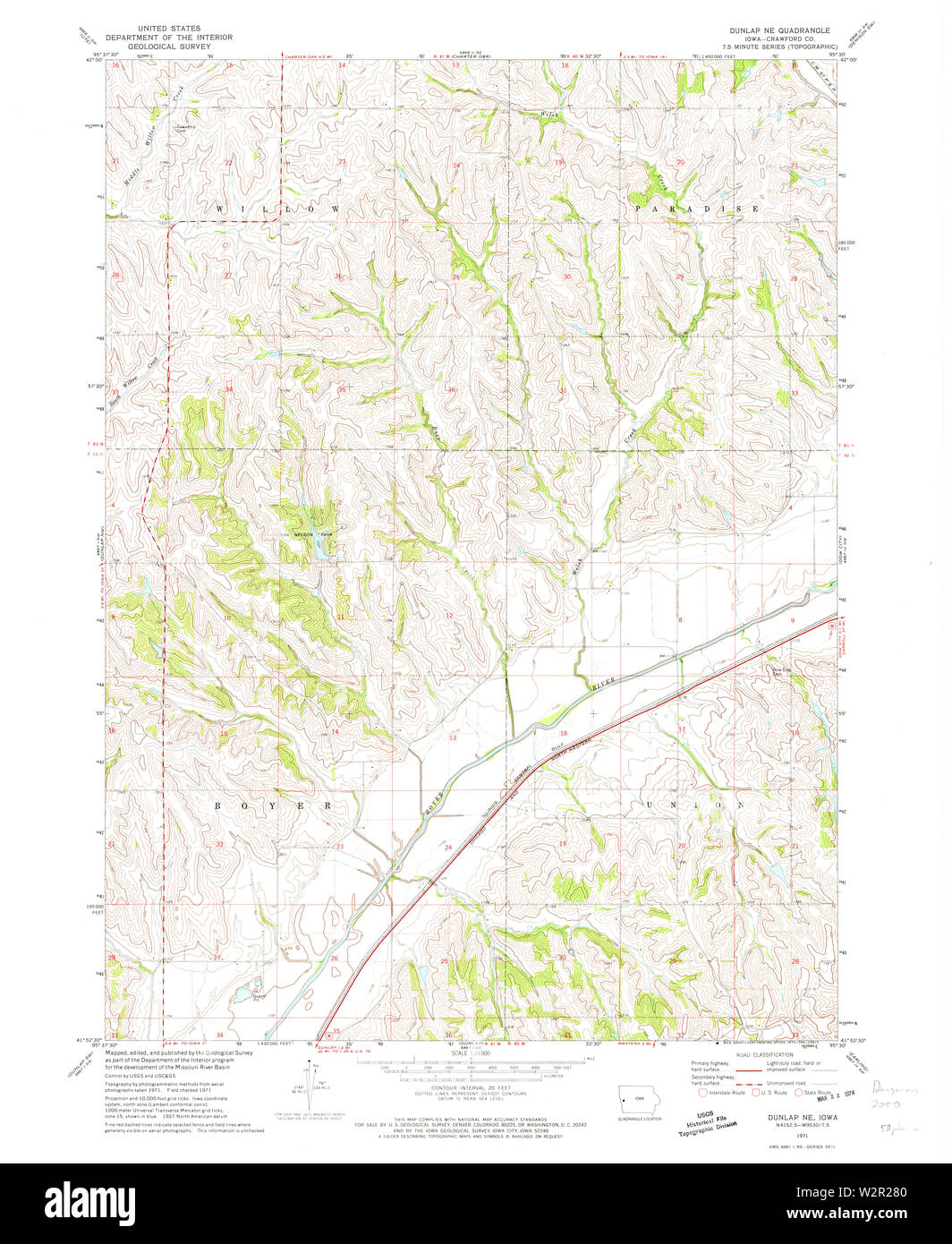 Dunlap map Cut Out Stock Images & Pictures - Alamy