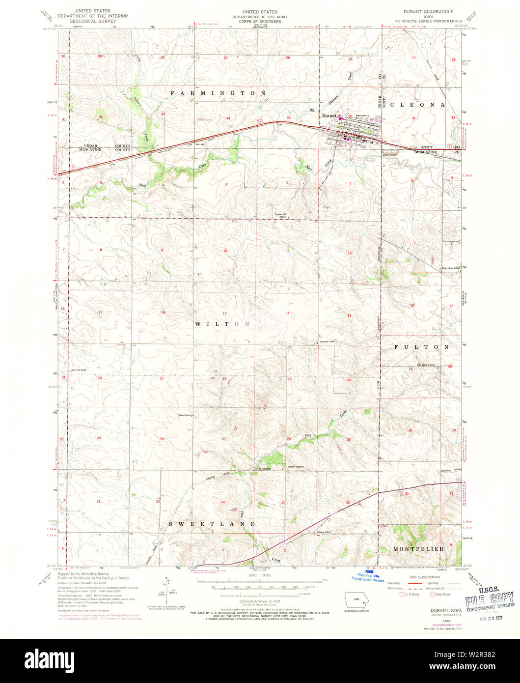 Map of durant Cut Out Stock Images & Pictures - Alamy