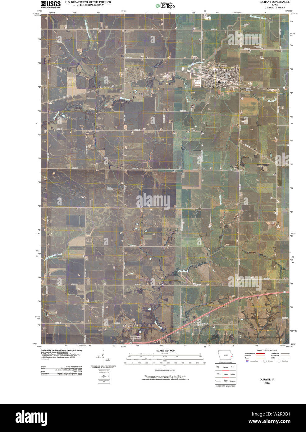 Map of durant hi-res stock photography and images - Alamy