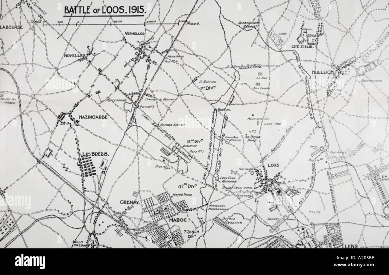 Battle of Loos, 1915 png Stock Photo - Alamy