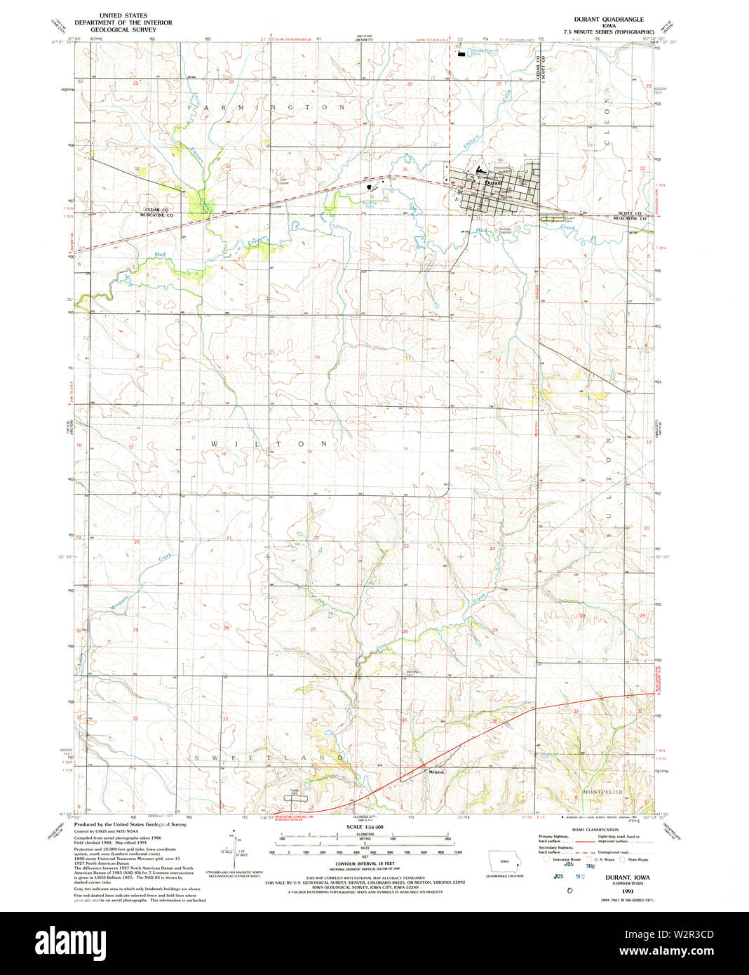 Map of durant Cut Out Stock Images & Pictures - Alamy