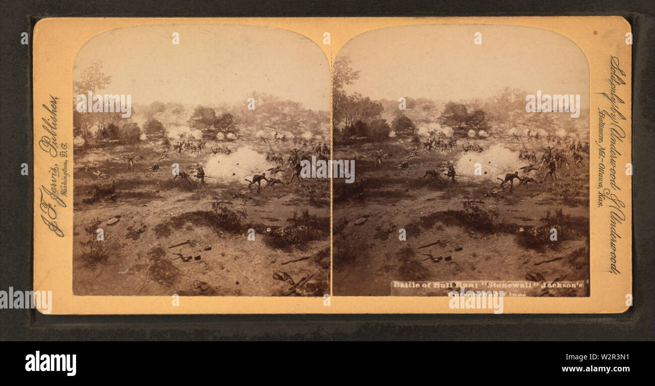 Battles of Bull Run Stonewall, Jackson's entrenched lines, by Jarvis, J ...