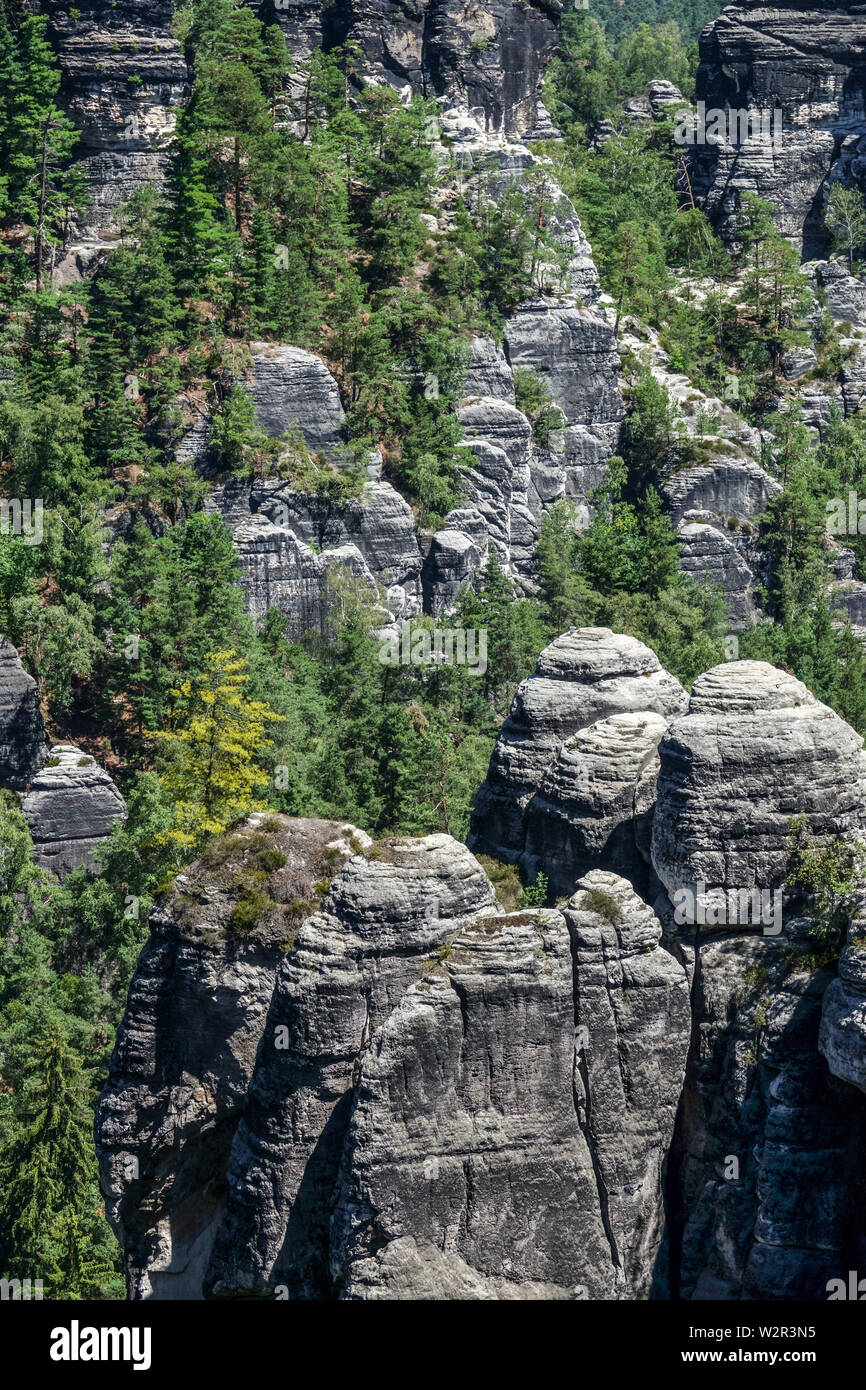 Elbe sandstone mountains, Germany Saxon Switzerland European National ...