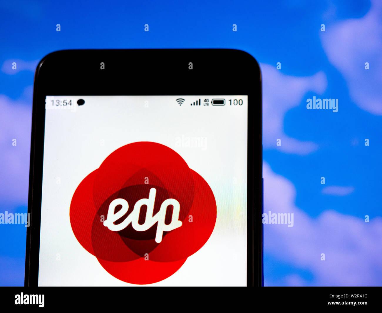 In this photo illustration the EDP Renovaveis SA logo is seen displayed ...