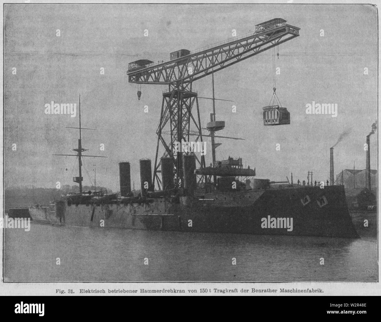 Beardmore Crane with load Stock Photo - Alamy
