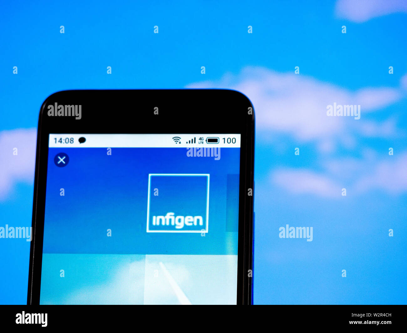 In this photo illustration the Infigen Energy logo is seen displayed on ...