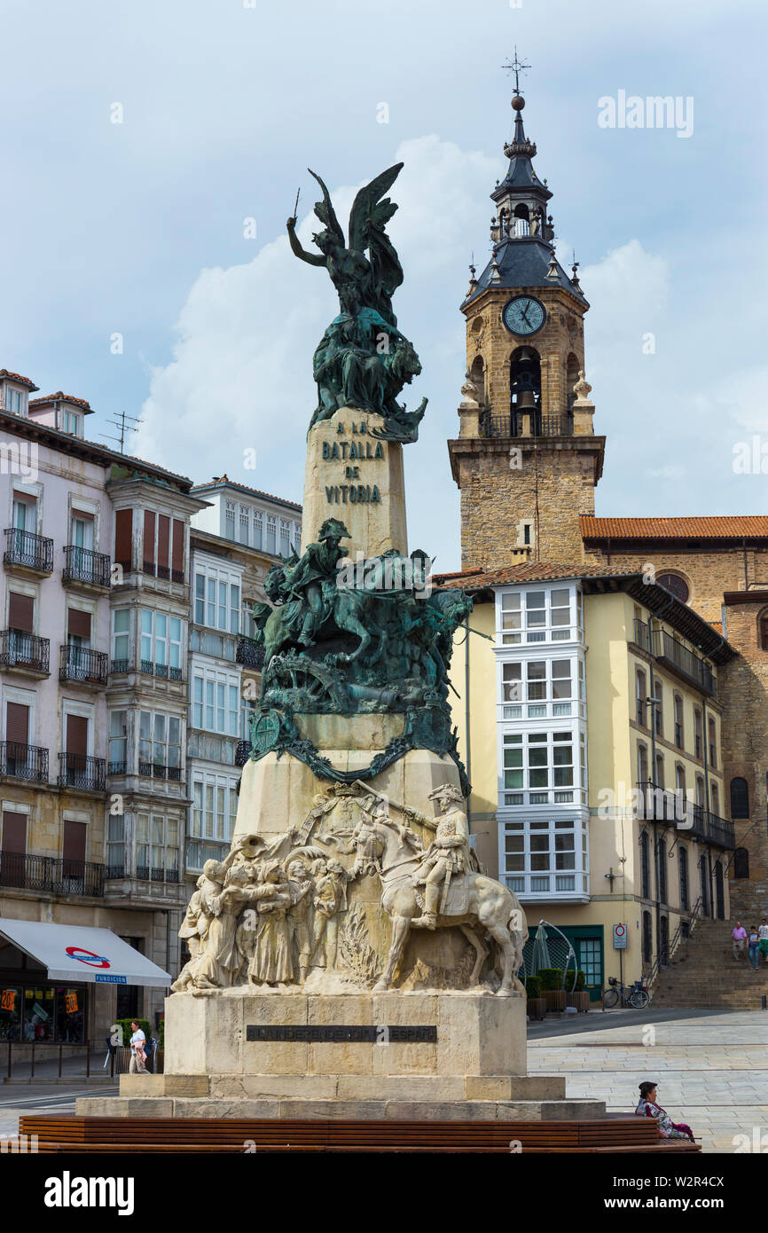 Plaza de la Virgen Blanca, Vitoria, Alava, Basque Country, Spain ...