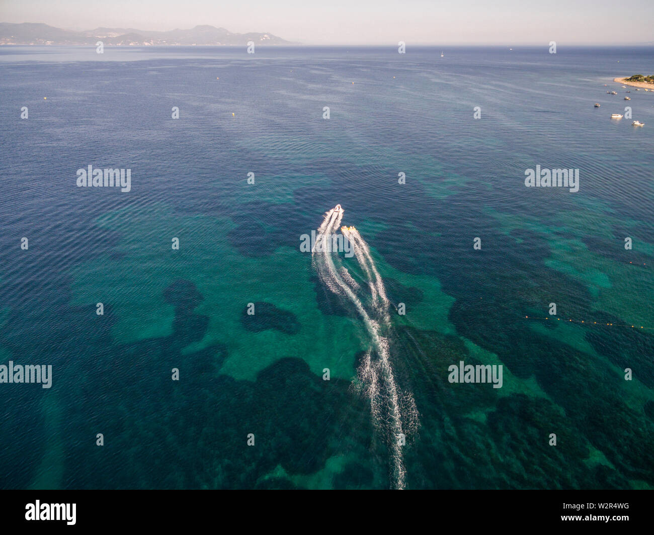 Birds eye view speedboat hi-res stock photography and images - Alamy