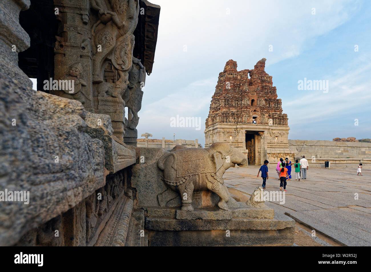 Gopuram(entrance gate) of great Hindu Vitthala temple at Hampi Stock ...