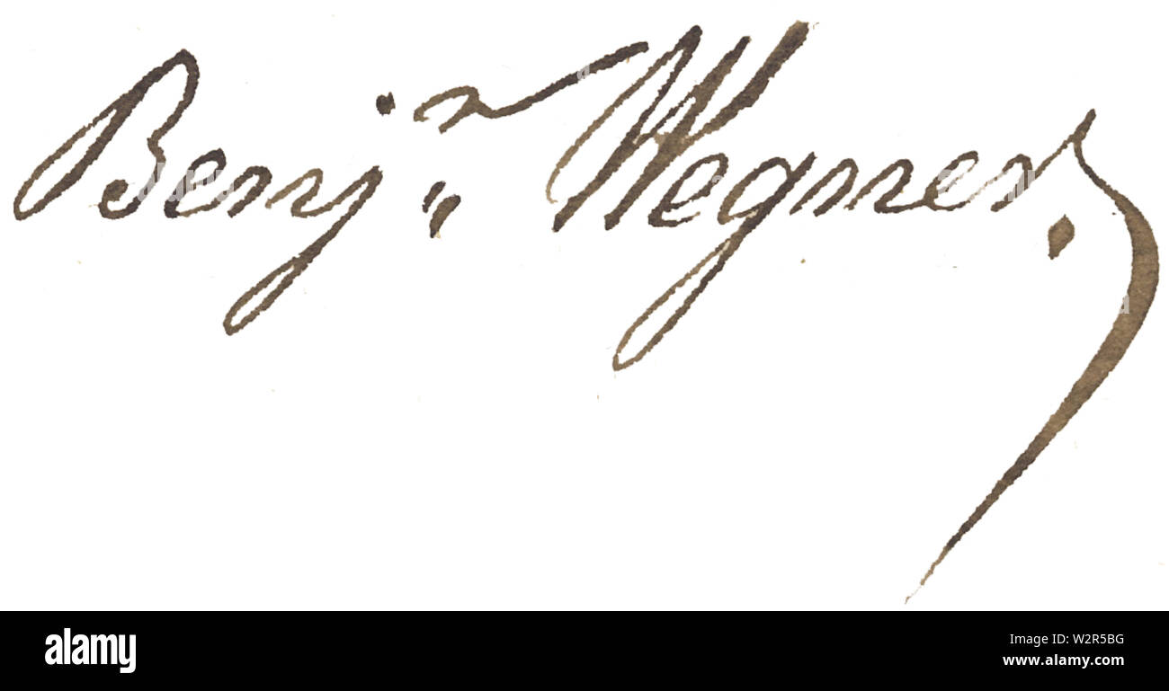 Benjamin Wegner signature Stock Photo - Alamy