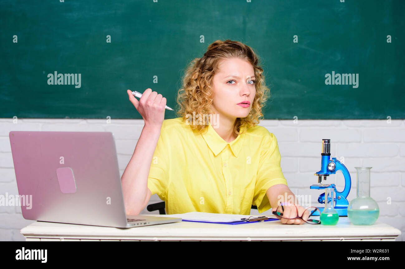 Back to school. School laboratory. Software for studying. Study ...