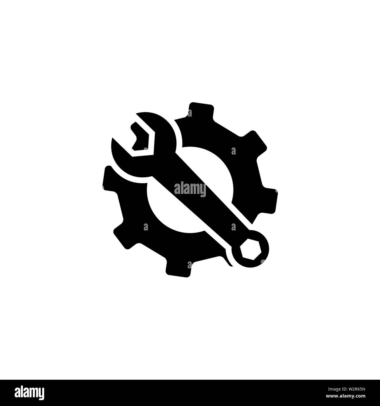 Service Tools Icon In Flat Style For App, UI, Websites. Gear Wheel ...