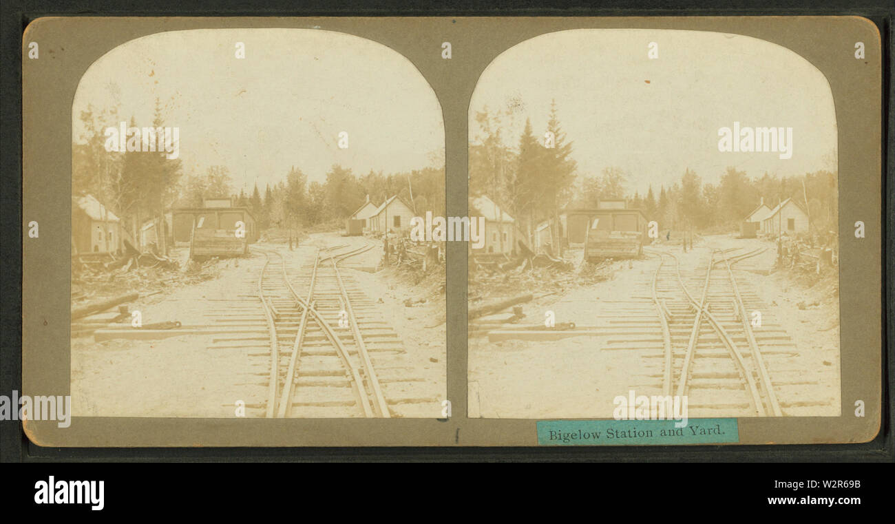Bigelow station and yard, from Robert N Dennis collection of ...