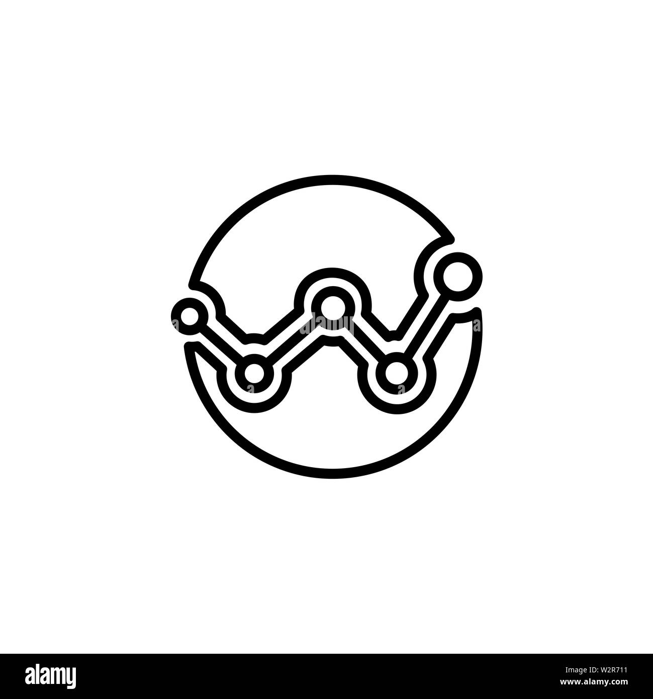 Analytics Line Icon In Flat Style Vector Icon For Apps And Websites ...