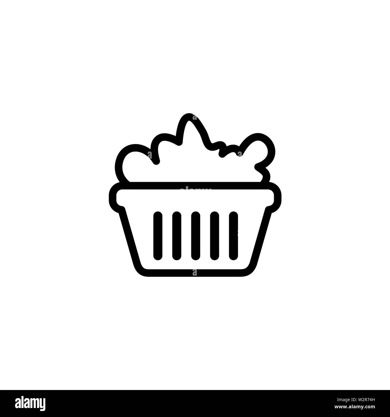 Basket Line Icon In Flat Style Vector Icon For Apps, UI, Websites ...